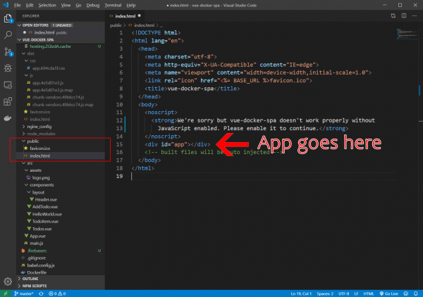 Deploying a Vue.js Single Page App with Docker and Firebase - B00316703